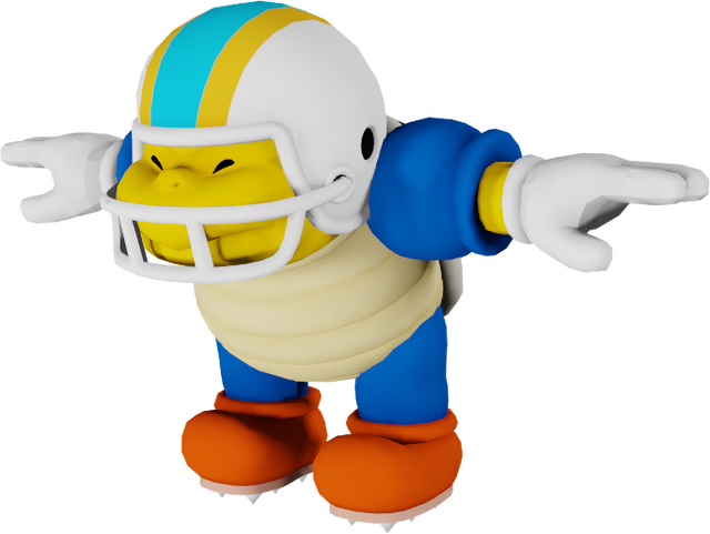 File:MGSRCharginChuckModel.png - Super Mario Wiki, the Mario encyclopedia