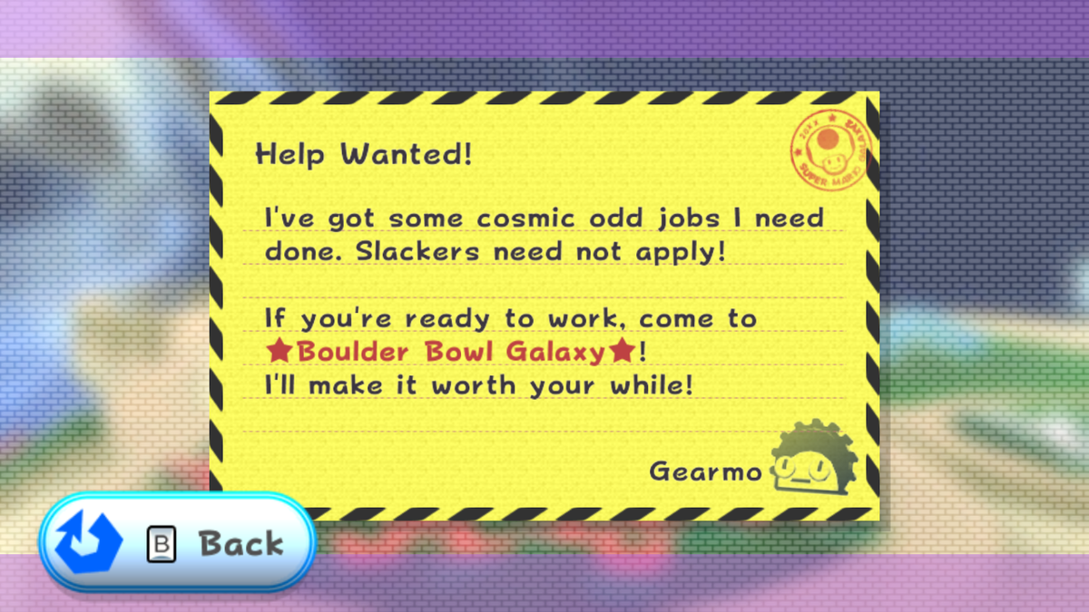 File:SMG2 Letter Gearmo.png - Super Mario Wiki, the Mario encyclopedia