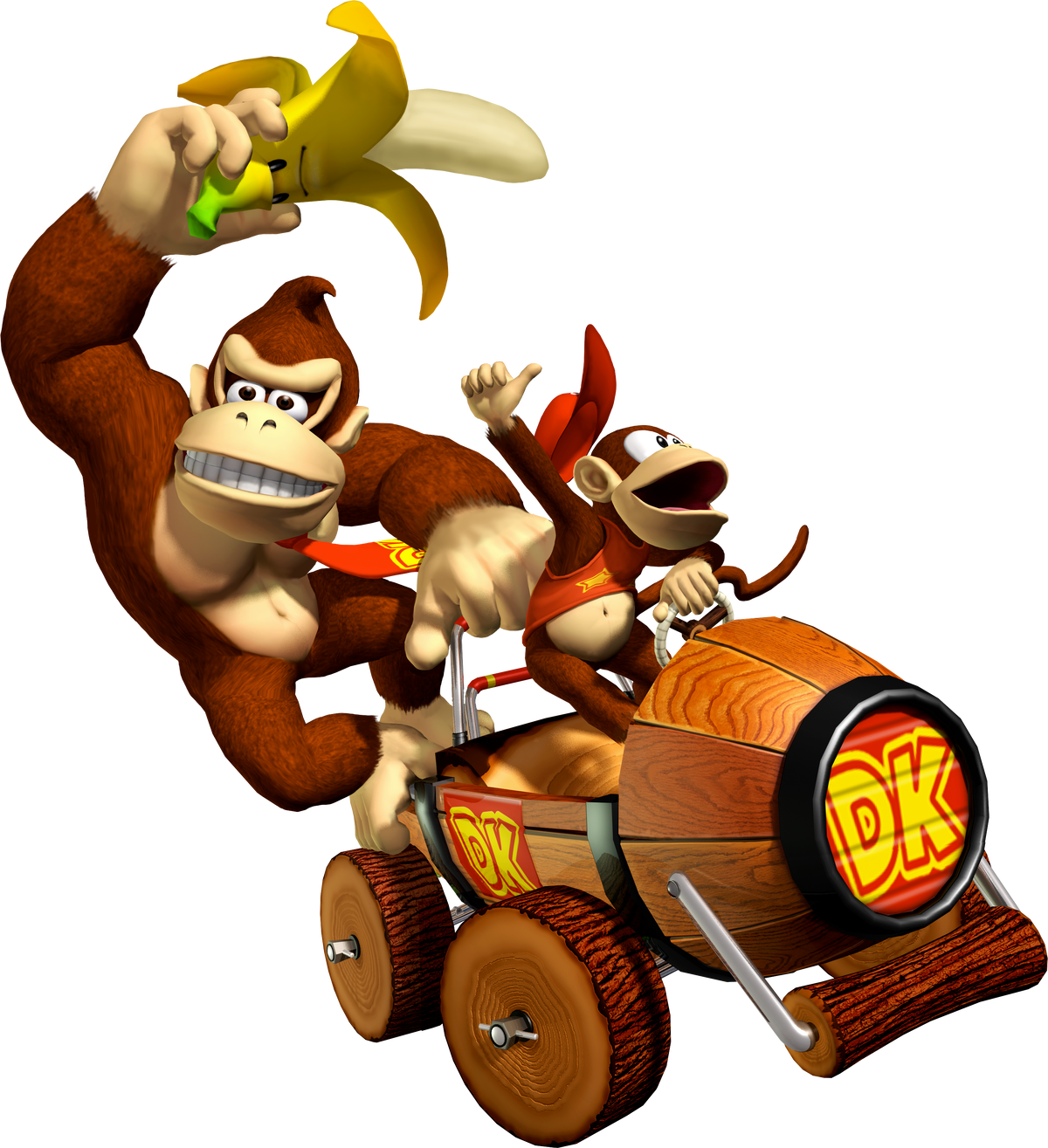File:Donkey Kong and Diddy - Mario Kart Double Dash.png - Super Mario ...