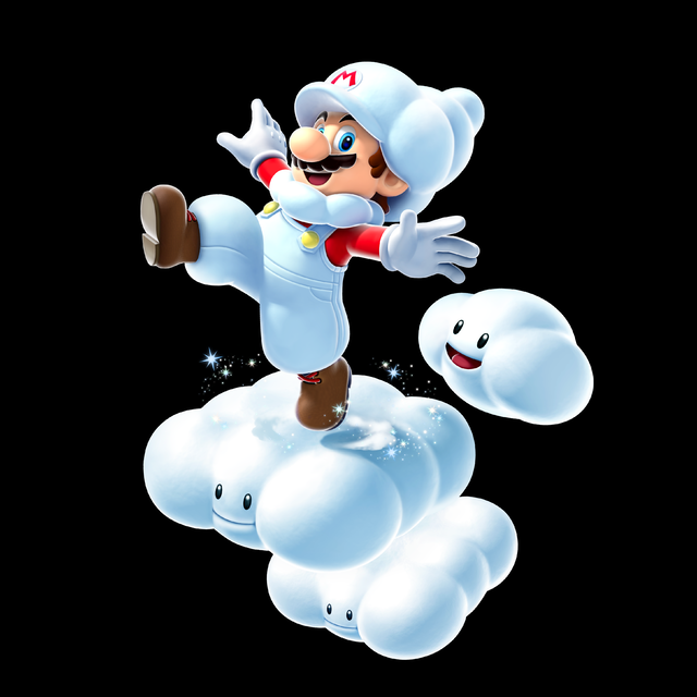 File:SMG2 Artwork Cloud Mario.png - Super Mario Wiki, the Mario ...