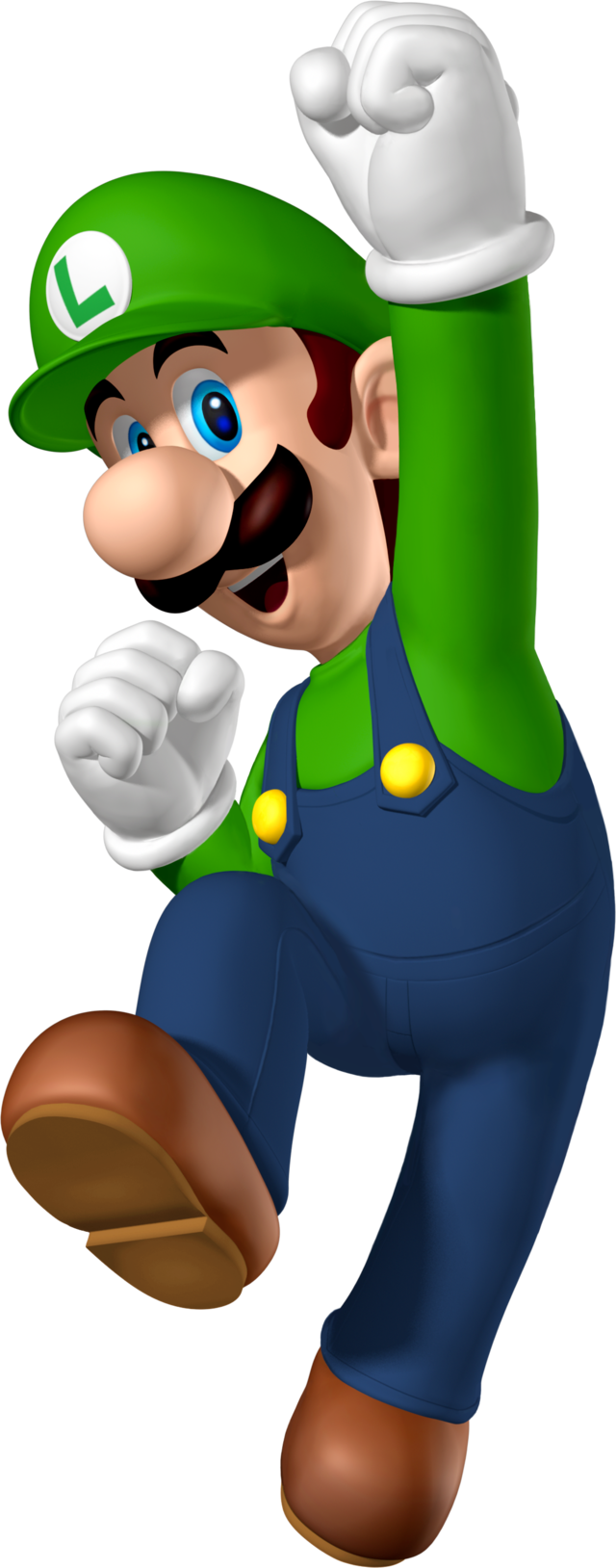 File:NSMBDS Luigi Jumping Artwork.png - Super Mario Wiki, the Mario ...