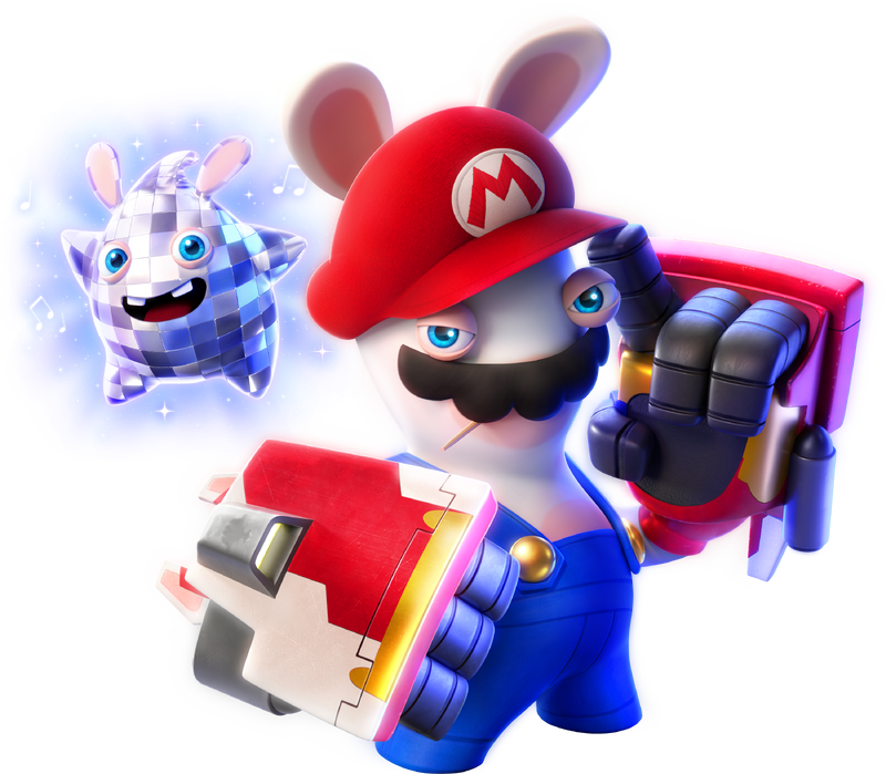 File:MRSOH Rabbid Mario and Spark.png - Super Mario Wiki, the Mario ...