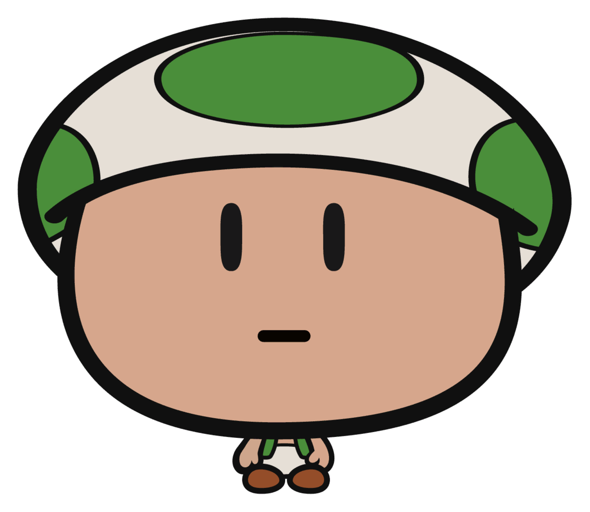 File:Big head green Toad PMTOK sprite.png - Super Mario Wiki, the Mario ...