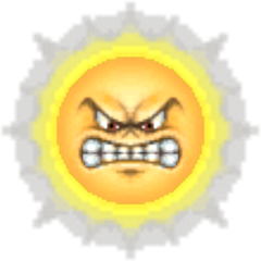 Angry Sun - Super Mario Wiki, the Mario encyclopedia
