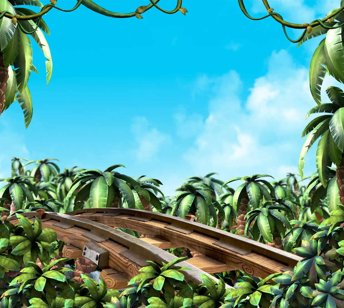 File:DKCRHD Jungle with rails.png - Super Mario Wiki, the Mario ...
