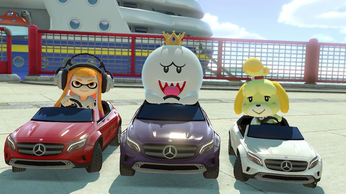 File:MK8DX Mercedes Benz Cars.jpg - Super Mario Wiki, the Mario ...