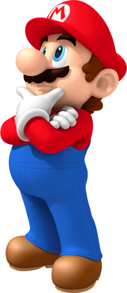 File:Mario-ponder-large.png - Super Mario Wiki, the Mario encyclopedia