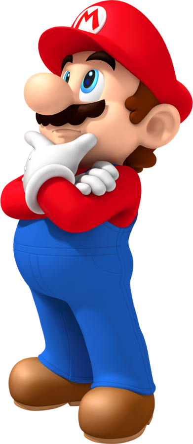 File:Mario-ponder-large.png - Super Mario Wiki, the Mario encyclopedia
