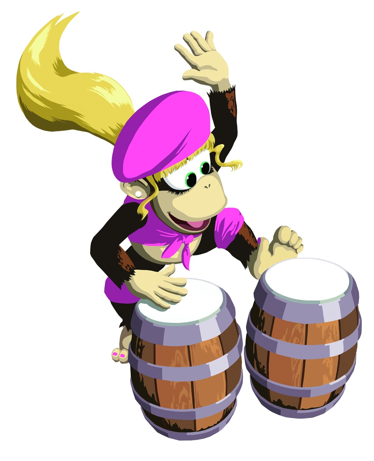 File:Donkey Konga 2 Dixie Kong Artwork.jpg - Super Mario Wiki, the ...