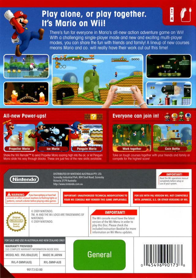 File:NSMBW AU cover back.jpg - Super Mario Wiki, the Mario encyclopedia