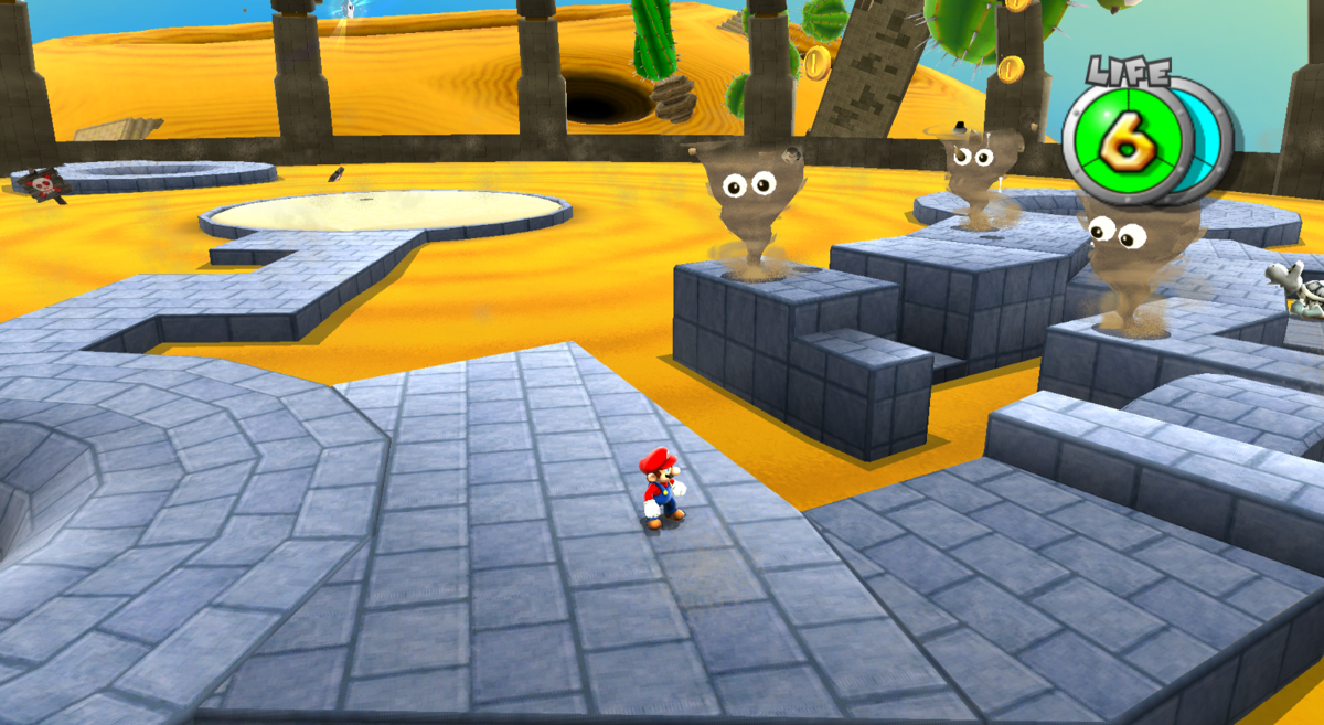 Blasting through the Sand - Super Mario Wiki, the Mario encyclopedia