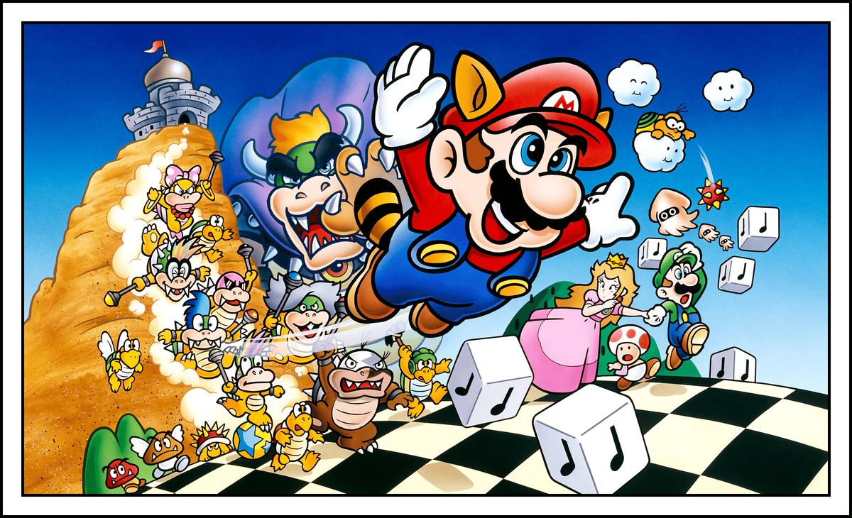 File:SMB3 Cover Artwork.png - Super Mario Wiki, the Mario encyclopedia