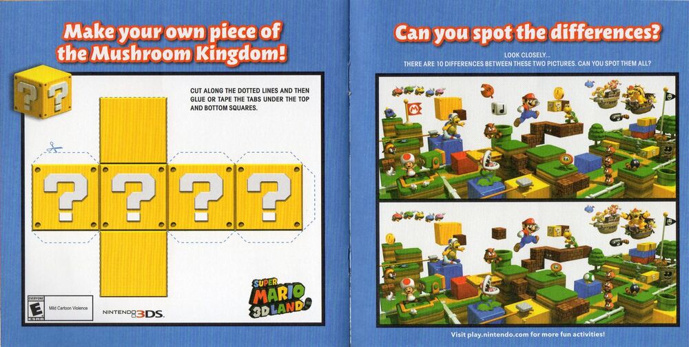 Play Nintendo Activity Book - Super Mario Wiki, the Mario encyclopedia