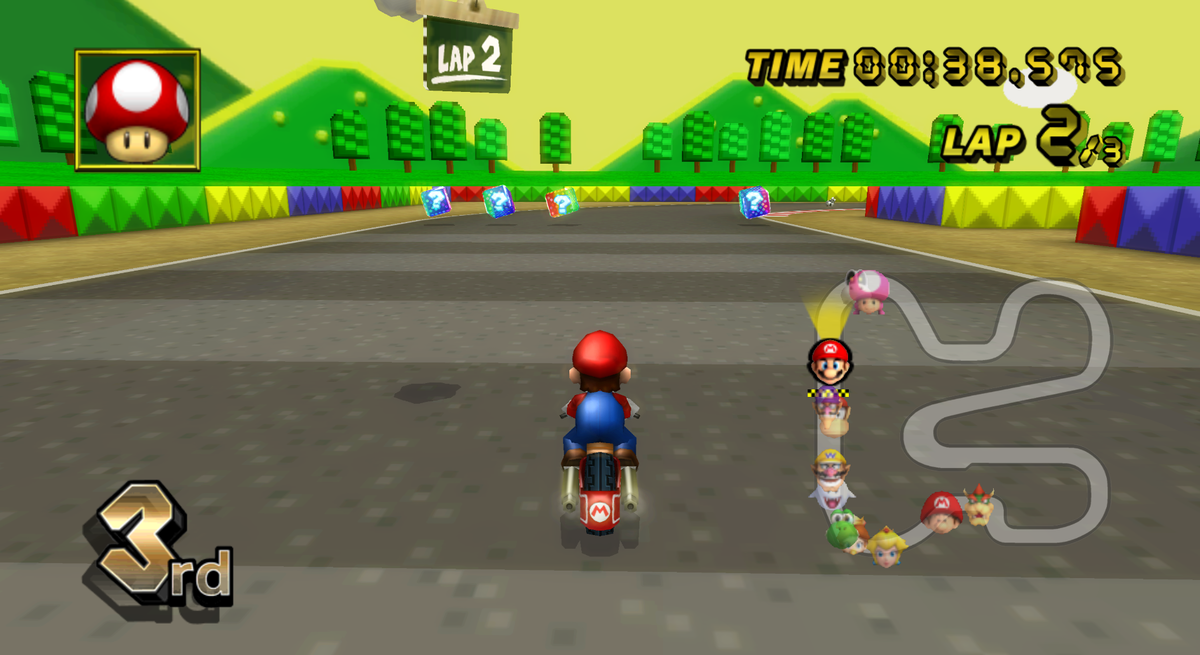 File:MKW SNES Mario Circuit 3 Screenshot 1.png - Super Mario Wiki, the ...