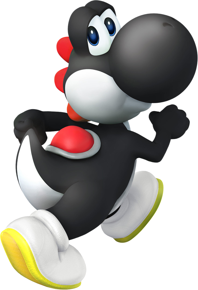 File:Yoshi SSB4 Artwork - Black.png - Super Mario Wiki, the Mario ...