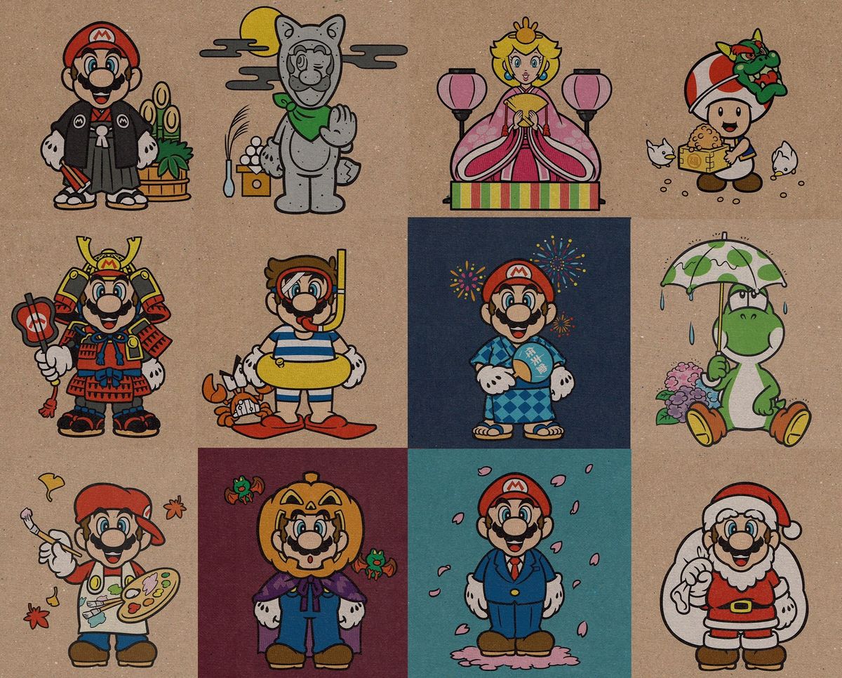 File:2016 Club Nintendo Calendar Art.jpg - Super Mario Wiki, the Mario ...