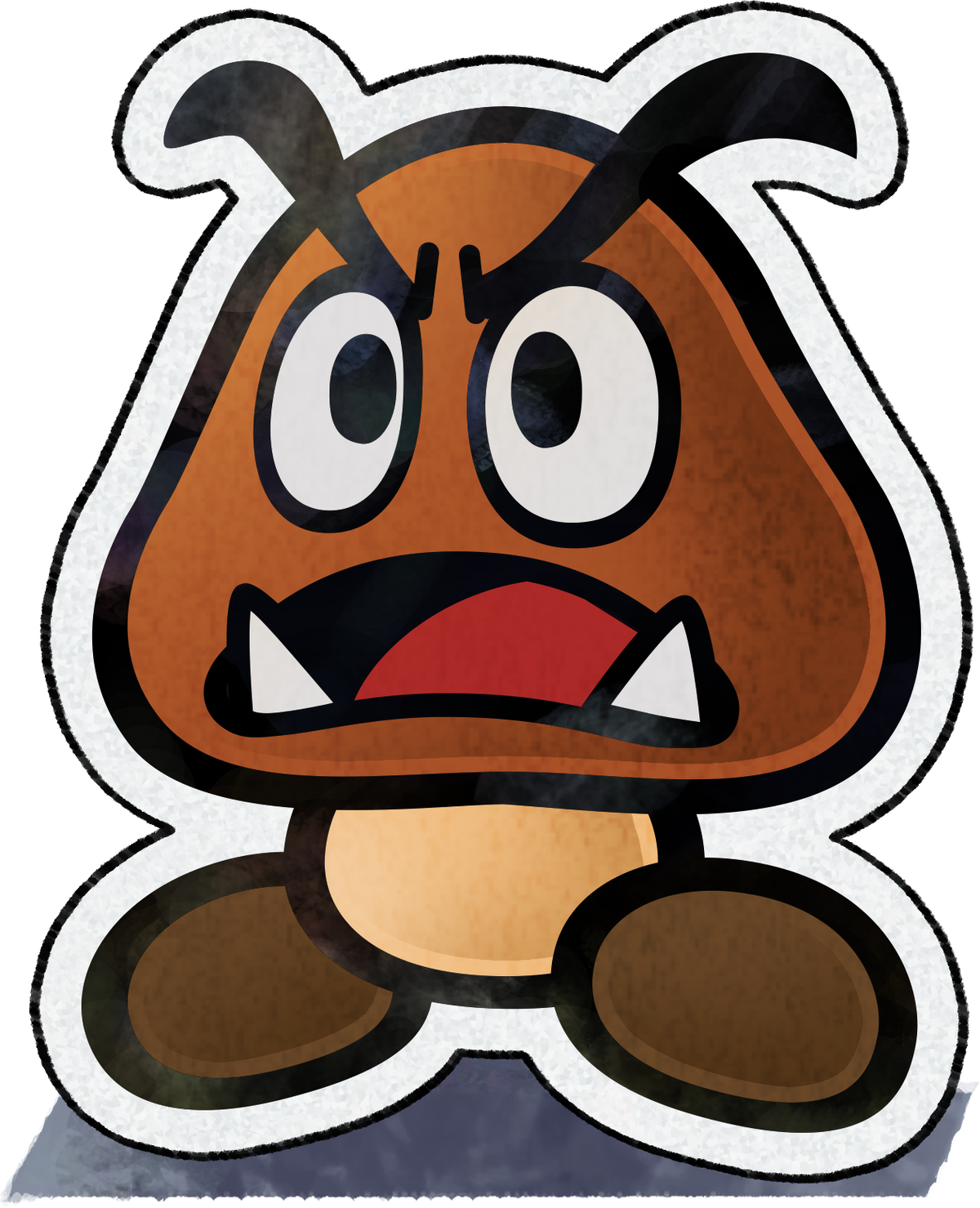 File:M&LPJ Paper Goomba Artwork.png - Super Mario Wiki, the Mario ...