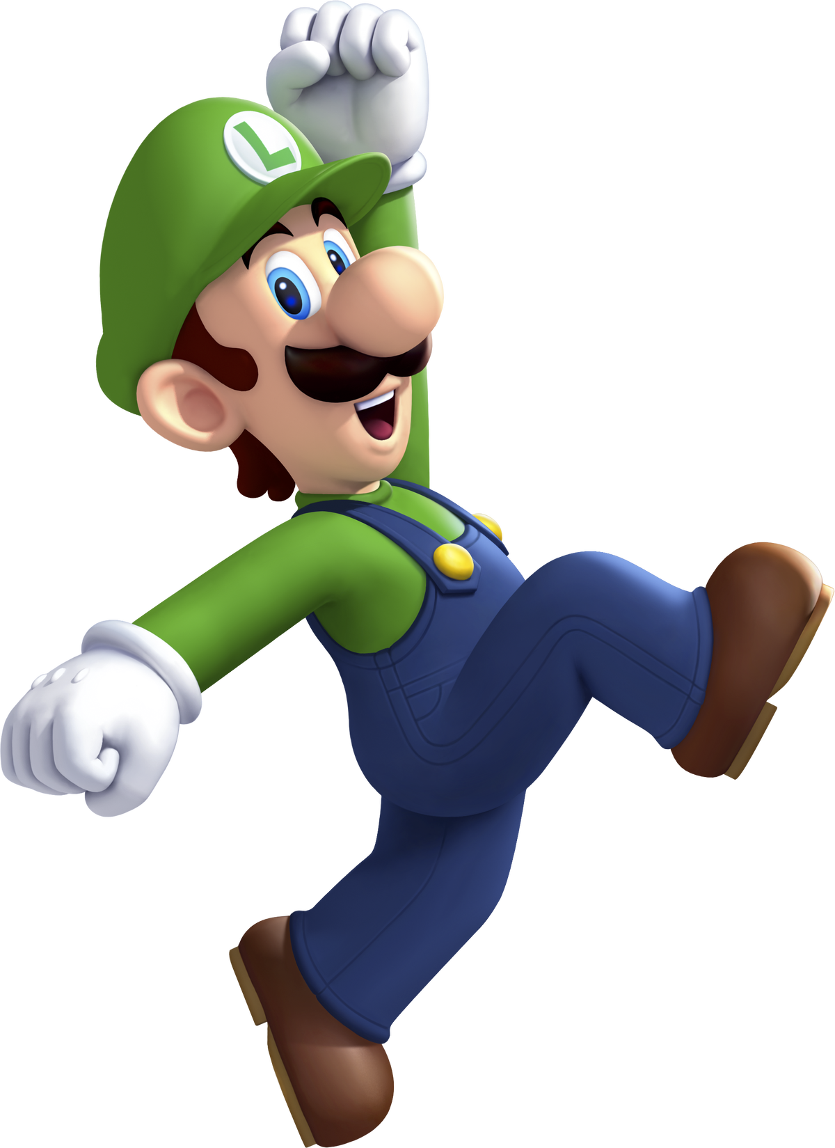 File:NSMBU Luigi Jumping Artwork.png - Super Mario Wiki, the Mario ...
