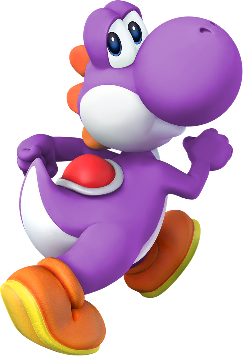 File:Yoshi SSB4 Artwork - Purple.png - Super Mario Wiki, the Mario ...