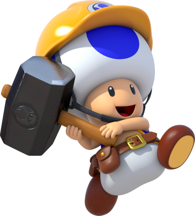 File:Builder Toad.png - Super Mario Wiki, the Mario encyclopedia