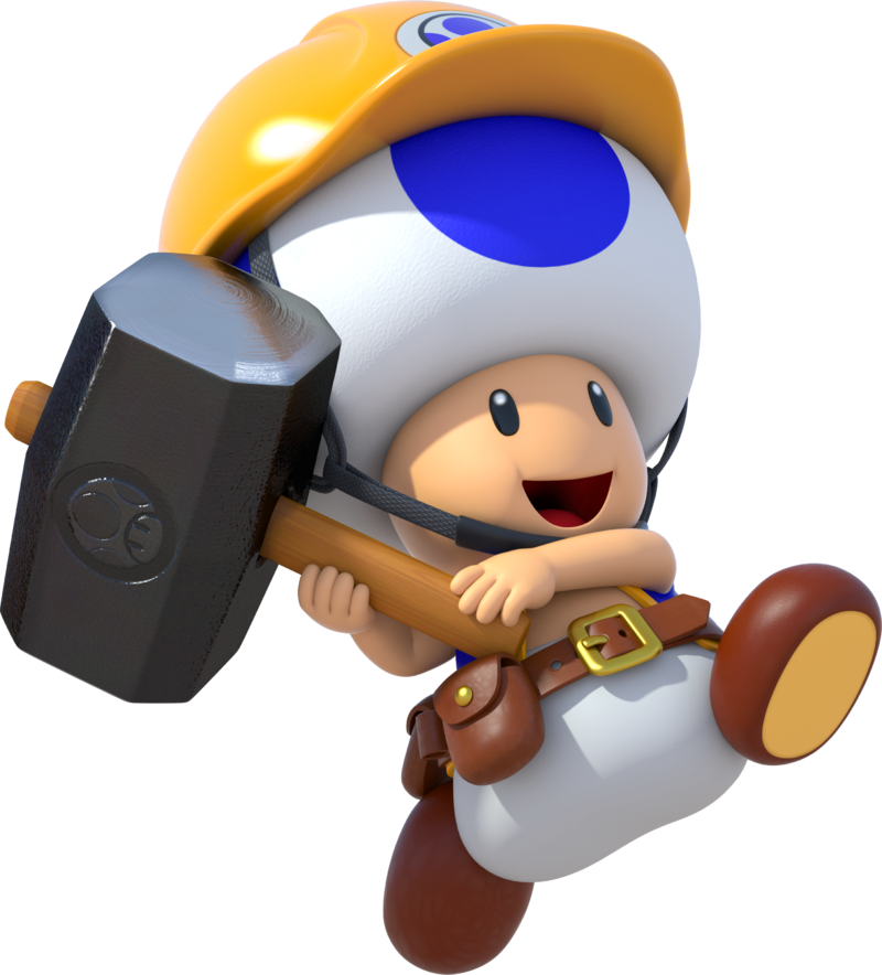 File:Builder Toad.png - Super Mario Wiki, the Mario encyclopedia