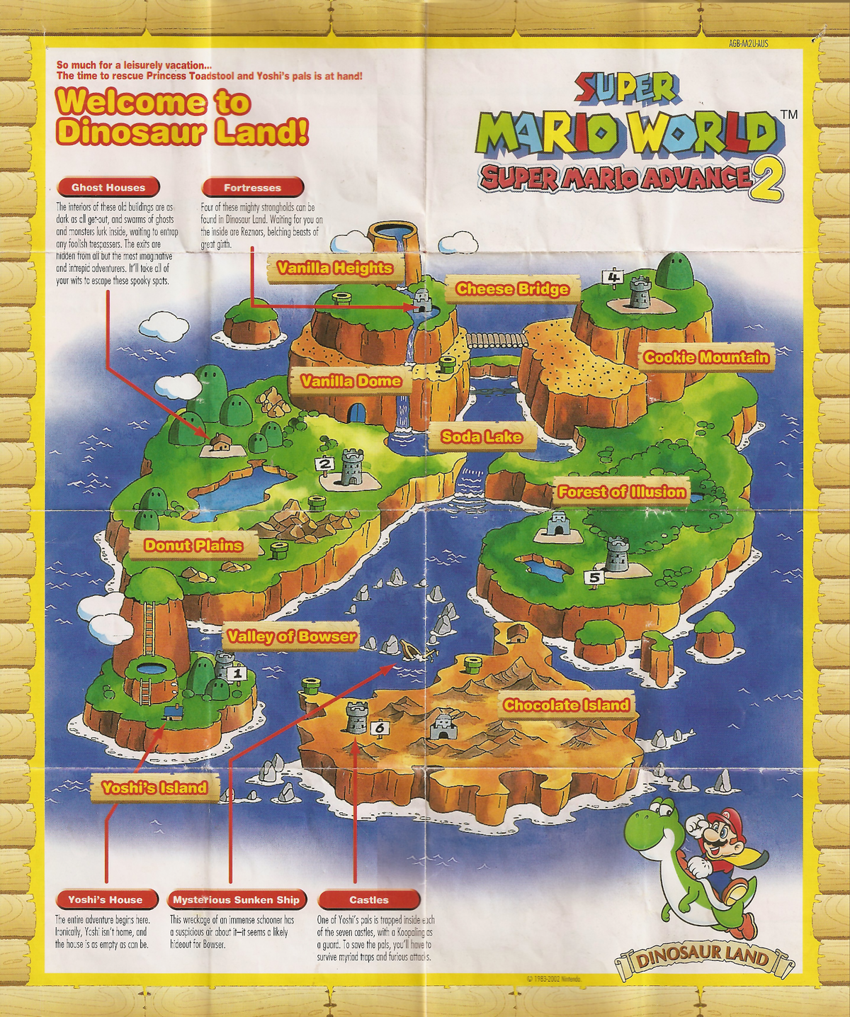 File:SMW SMA2-Dinosaur Land Map Artwork.png - Super Mario Wiki, the ...