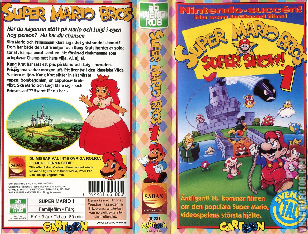 Super Mario Bros. Super Show! 1 (Swedish VHS) - Super Mario Wiki, the ...