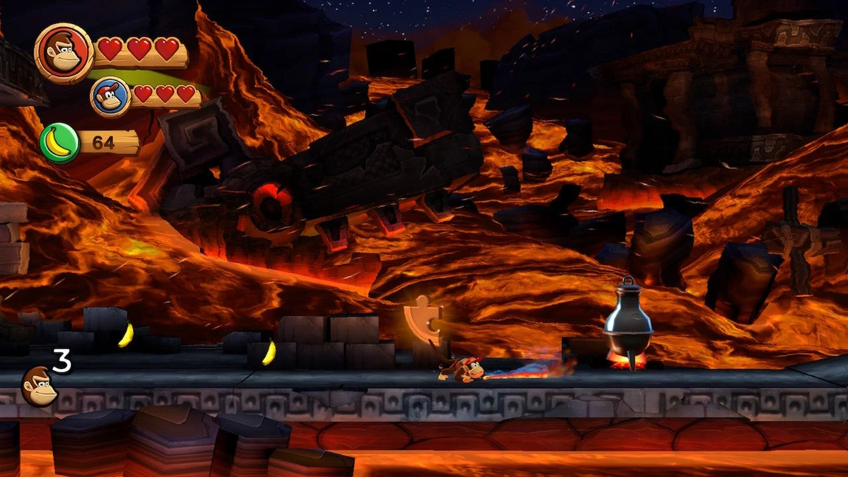 File:DKCR Lavawheel Volcano Puzzle Piece 1.png - Super Mario Wiki, the ...