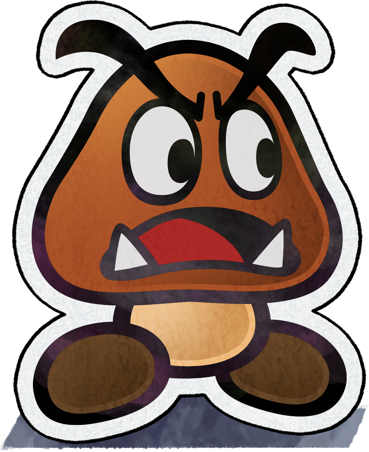 File:M&LPJ Paper Goomba Artwork 3.png - Super Mario Wiki, the Mario ...