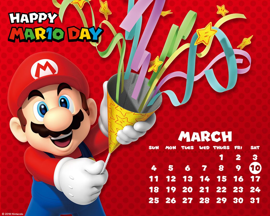 File:Mario Day Calendar Desktop Wallpaper.jpg - Super Mario Wiki, the ...
