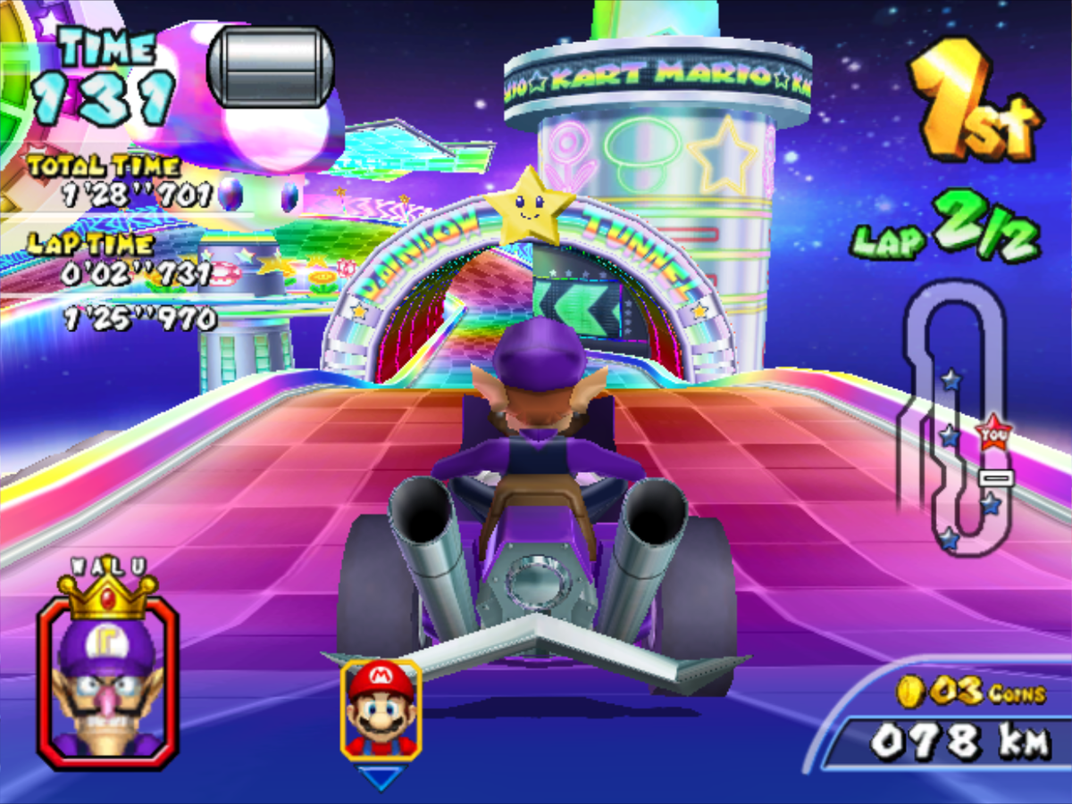 File:RainbowDownhillDownBump.png - Super Mario Wiki, the Mario encyclopedia