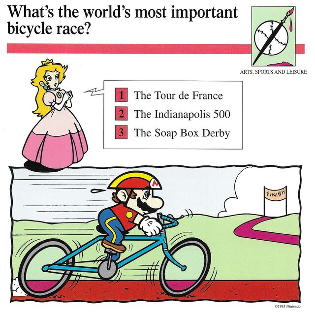 File:Bicycle race quiz card.jpg - Super Mario Wiki, the Mario encyclopedia