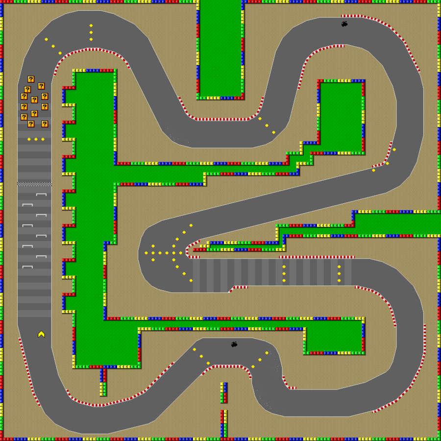 File:SMK Mario Circuit 3 Overhead Map.png - Super Mario Wiki, the Mario ...