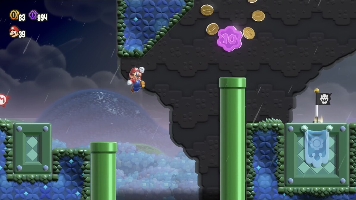 File:SMBW Badge Challenge Boosting Spin Jump I second 10-flower coin ...