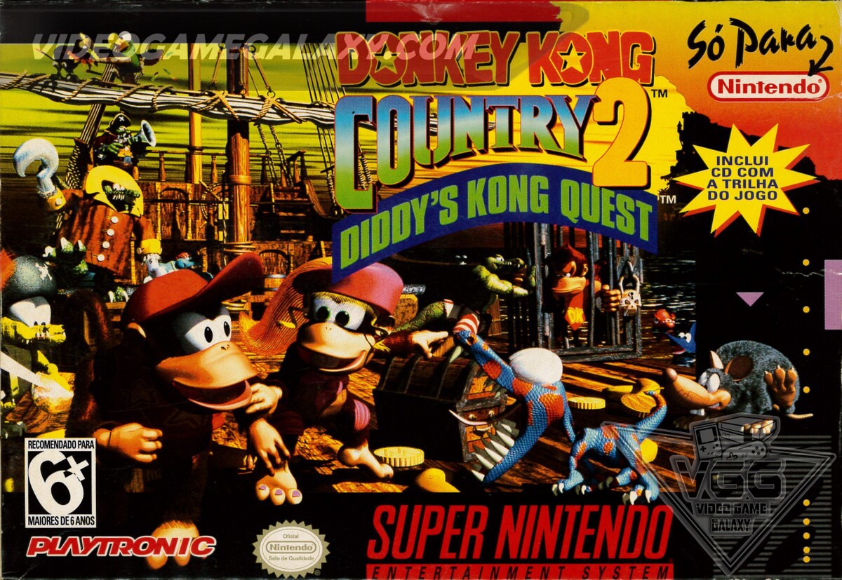 File:DKC2 SNES Box BRA.jpg - Super Mario Wiki, the Mario encyclopedia