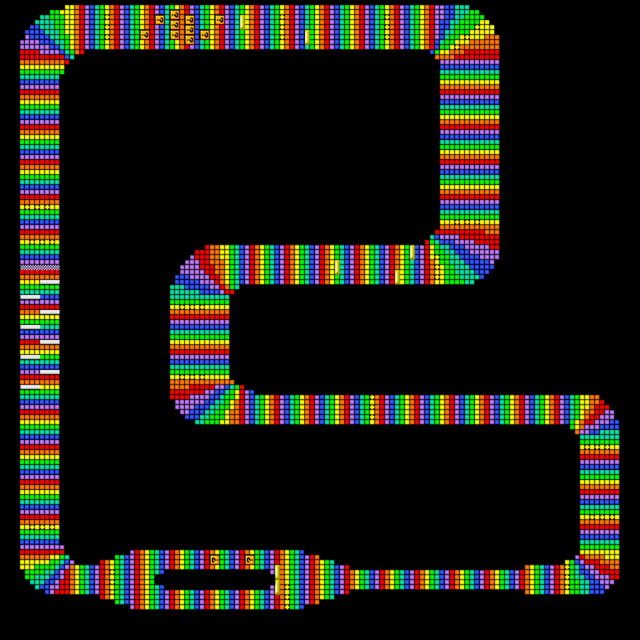 File:SMK Rainbow Road Overhead Map.png - Super Mario Wiki, the Mario ...