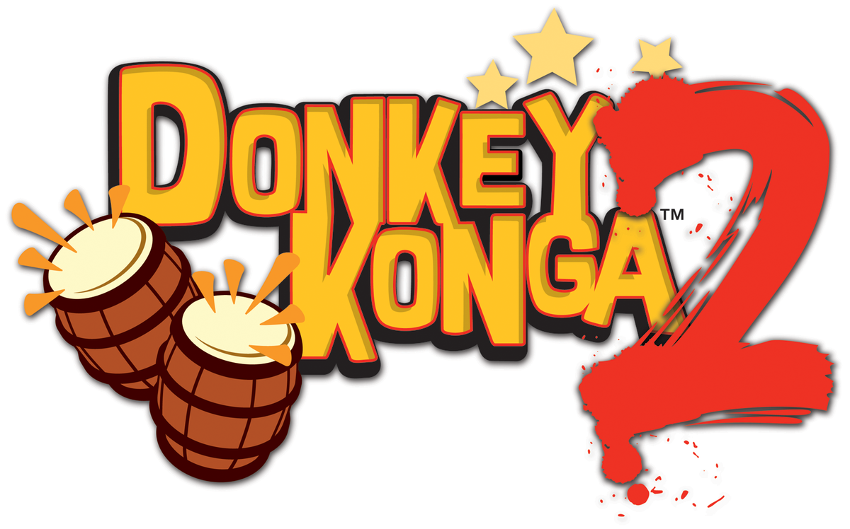 File:Donkey Konga 2 logo.png - Super Mario Wiki, the Mario encyclopedia