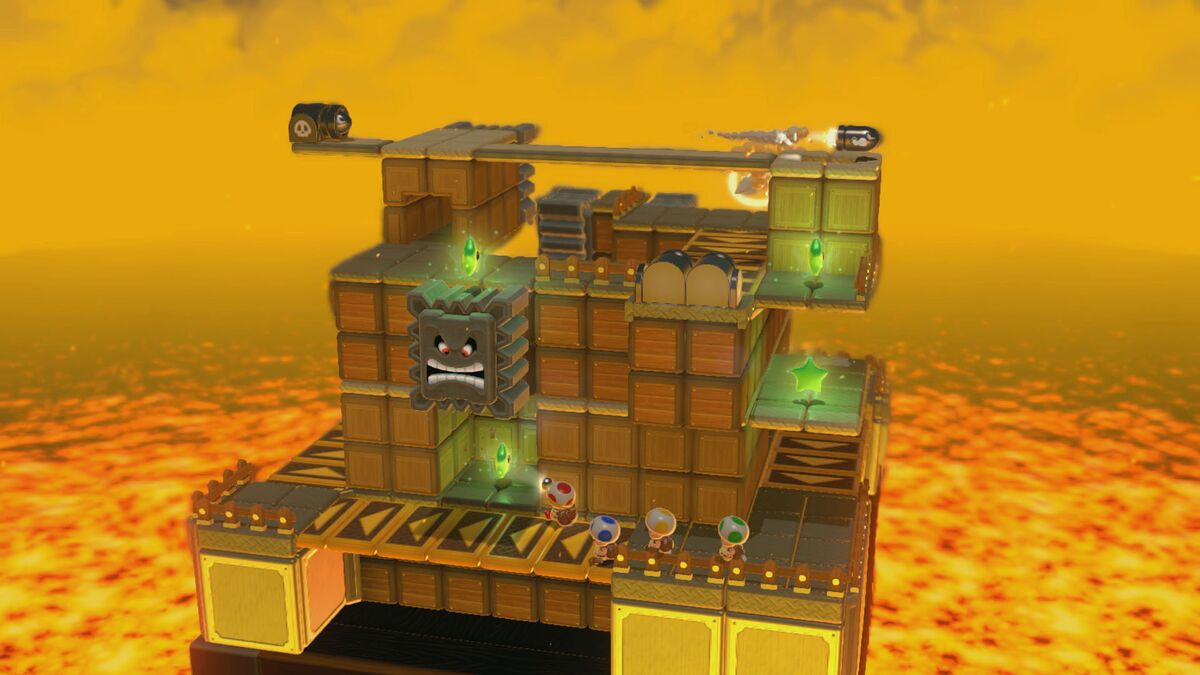 File:SM3DWBF Screenshot Captain Toad Gets Thwomped.jpg - Super Mario ...