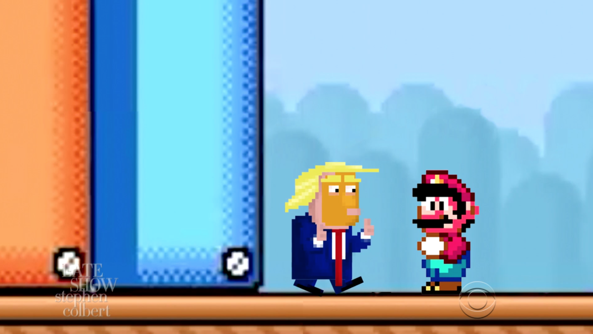File:Mario Meets Trump.png - Super Mario Wiki, the Mario encyclopedia