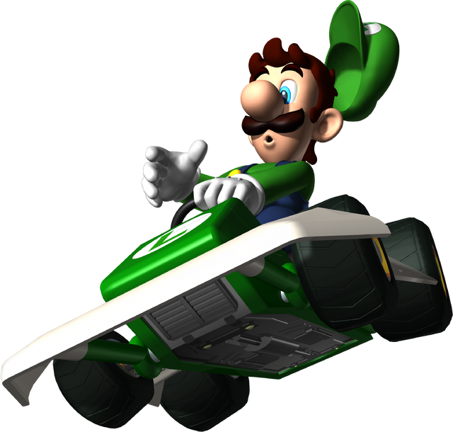 File:MKDS Luigi Driving Artwork.png - Super Mario Wiki, the Mario ...