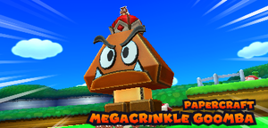 Papercraft Megacrinkle Goomba - Super Mario Wiki, the Mario encyclopedia
